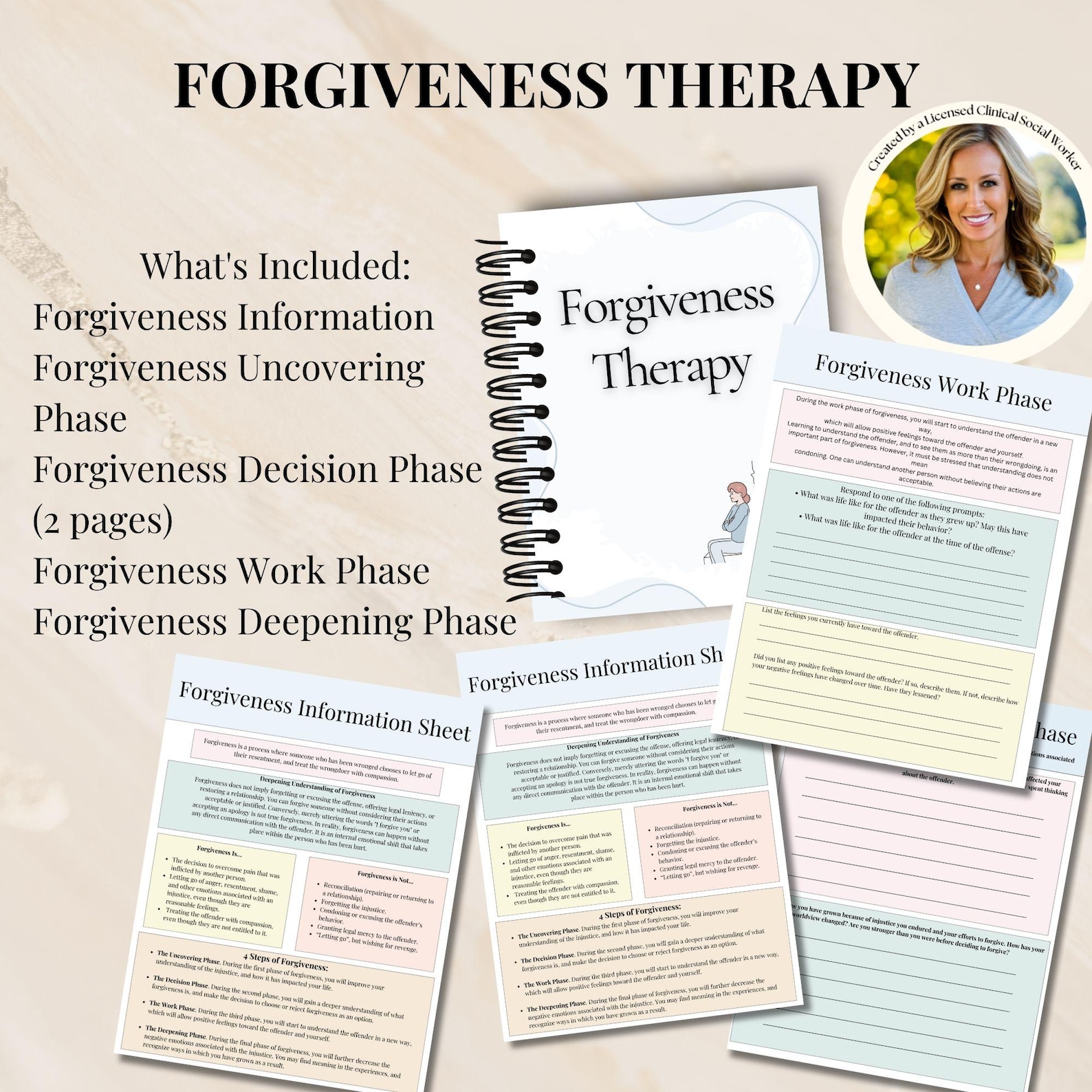 Forgiveness Therapy Worksheets, Self Help Self Growth Worksheets, Self ...