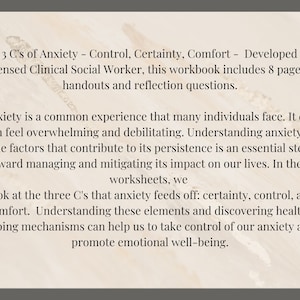 Anxiety Worksheets, Circle of Control, Therapy Tools, Therapy ...