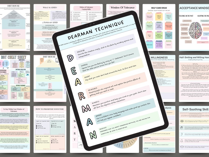 DBT MEGA BUNDLE, Dbt Workbook, Dbt Skills, Counselling Resources ...