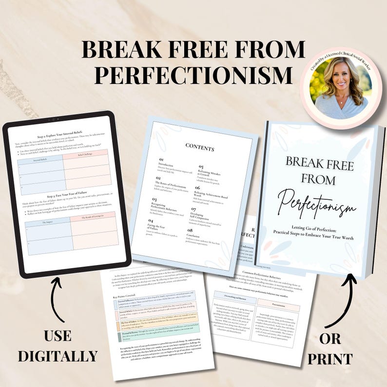 Breaking the Cycle of Perfectionism, Therapy Worksheets, Psychology ...