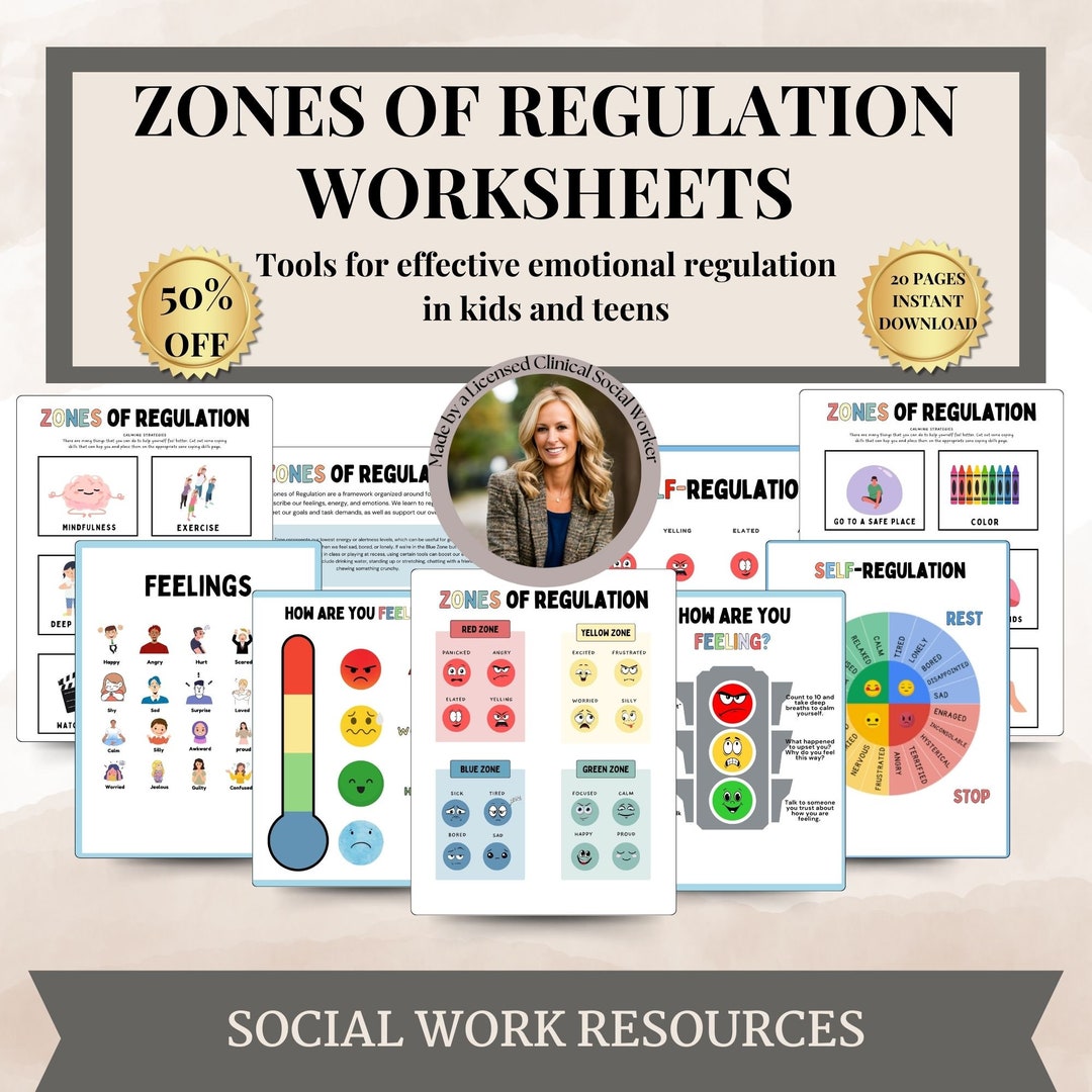 Emotional Regulation Worksheets, Feelings Poster, Calm Down Corner ...