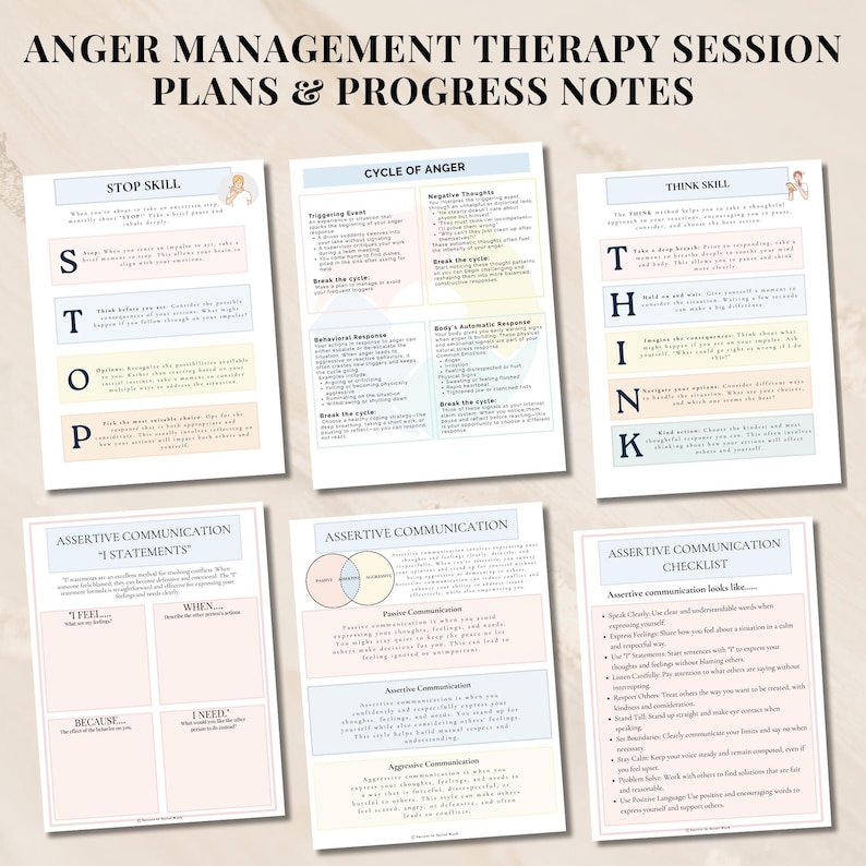 DBT for Anger Management Therapy Session Plans, Therapist Toolkit ...