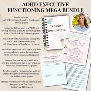 ADHD Executive Functioning Worksheets,adhd Worksheets,kids Teen Coping ...