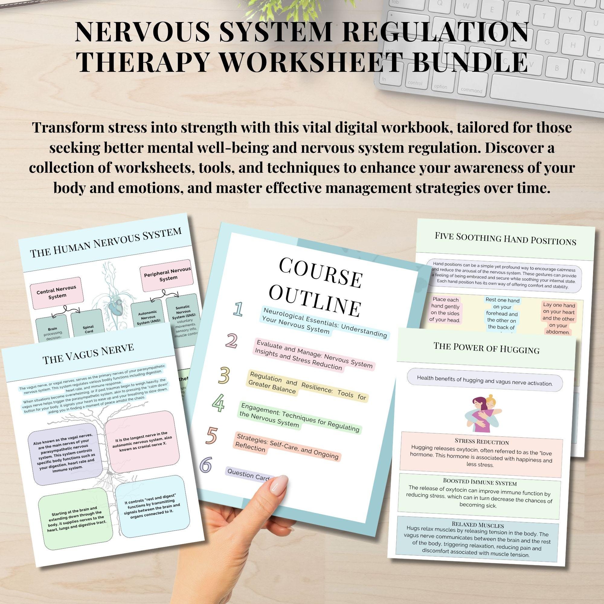 Nervous System Regulation Workbook, Polyvagal Theory Ladder Vagus Vagal ...