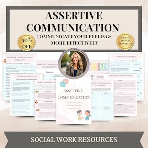 Assertive Communication Worksheets, Communication Styles and Social ...