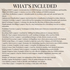 EMDR Bundle, EMDR Worksheets, Emd Tools, Emdr Interweaves, Counseling ...