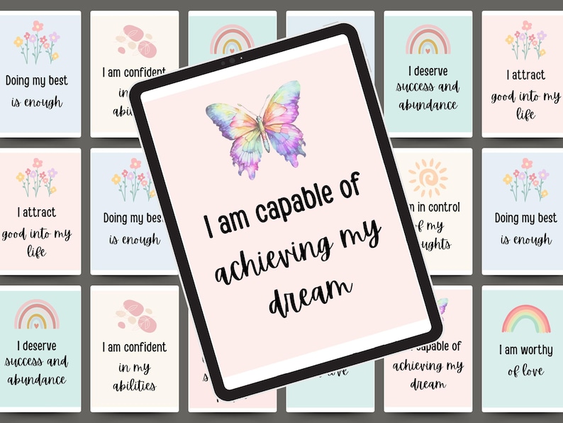 Affirmation Cards, Positive Quote Flash Cards, Affirmation Cards, Self ...