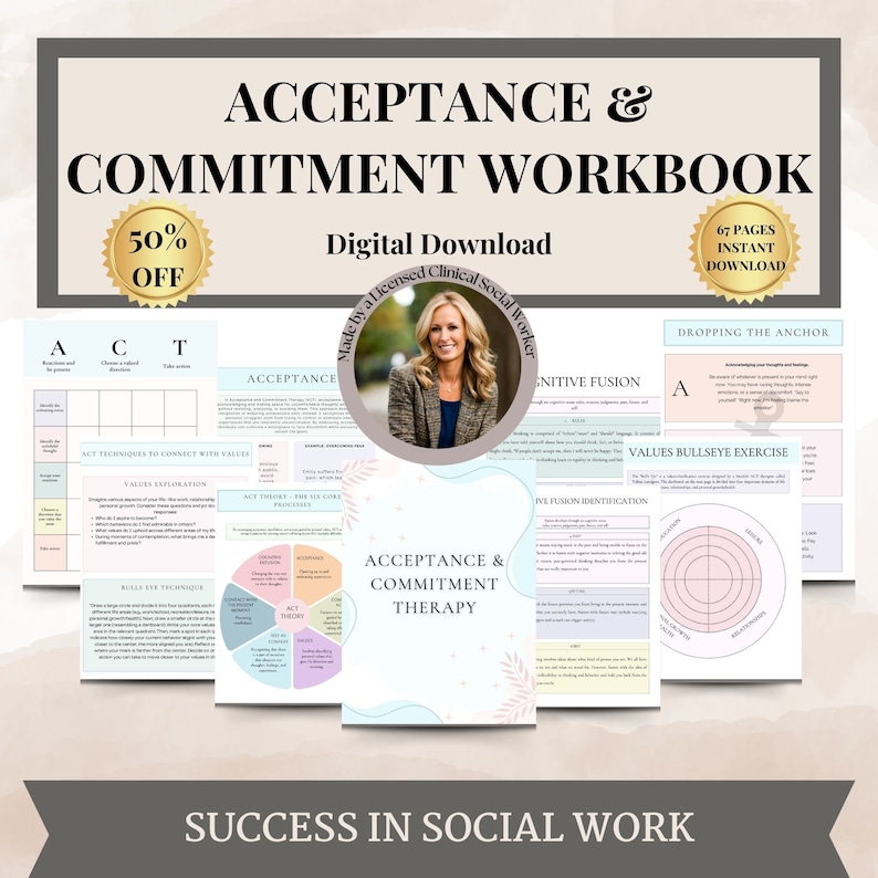 Acceptance and Commitment Therapy Worksheets,act Therapy Worksheets ...