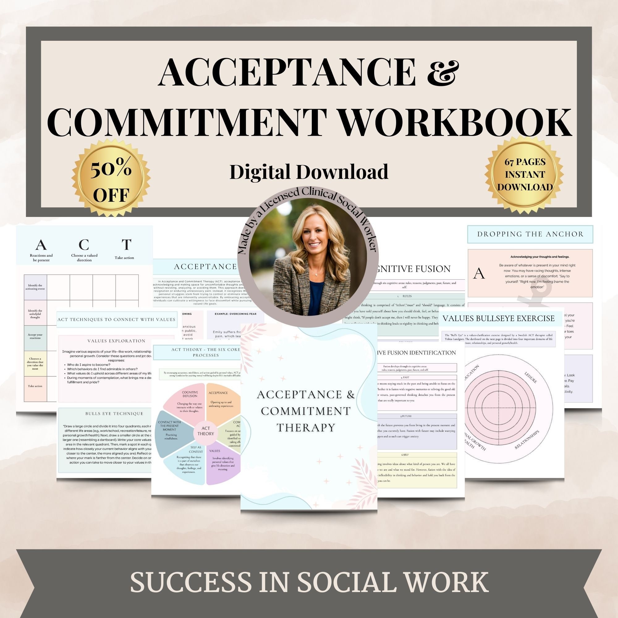 Acceptance and Commitment Therapy Worksheets,act Therapy Worksheets ...