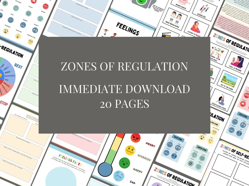 Emotional Regulation Worksheets, Feelings Poster, Calm Down Corner ...