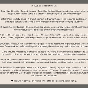 Trauma Therapy Bundle, Anxiety Coping Skill Card, Therapy Worksheets ...
