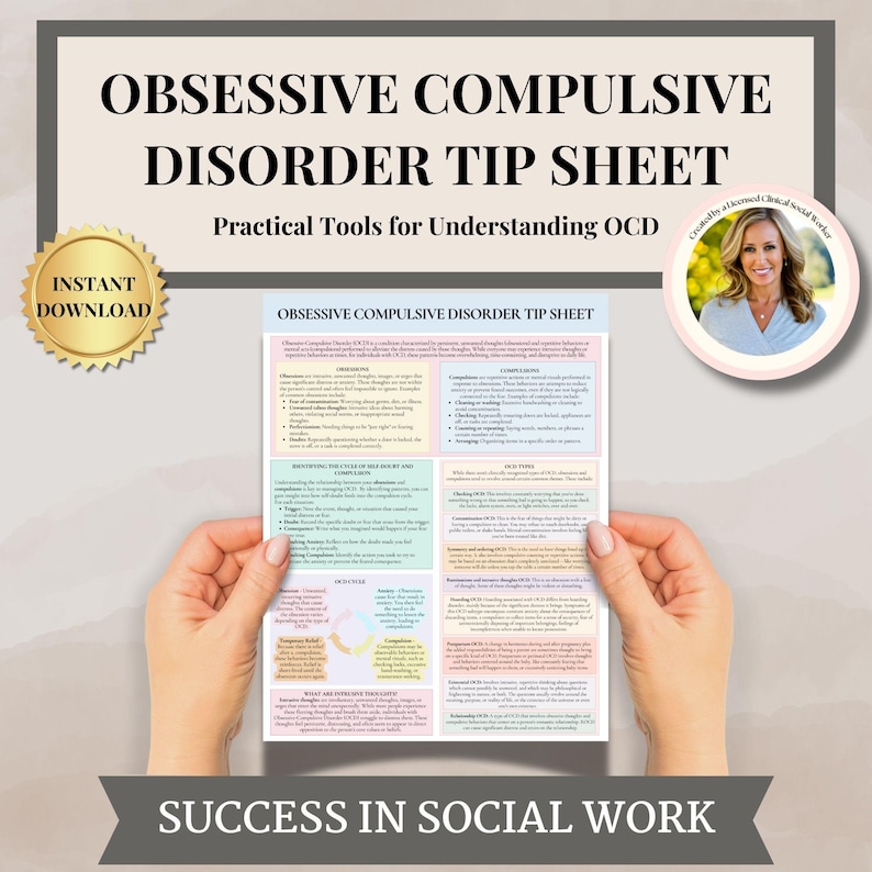 OCD Coping Skills Tip Sheet, Cheat Sheet for Obsessive Compulsive ...