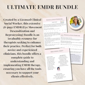 EMDR Bundle, EMDR Worksheets, Emd Tools, Emdr Interweaves, Counseling ...