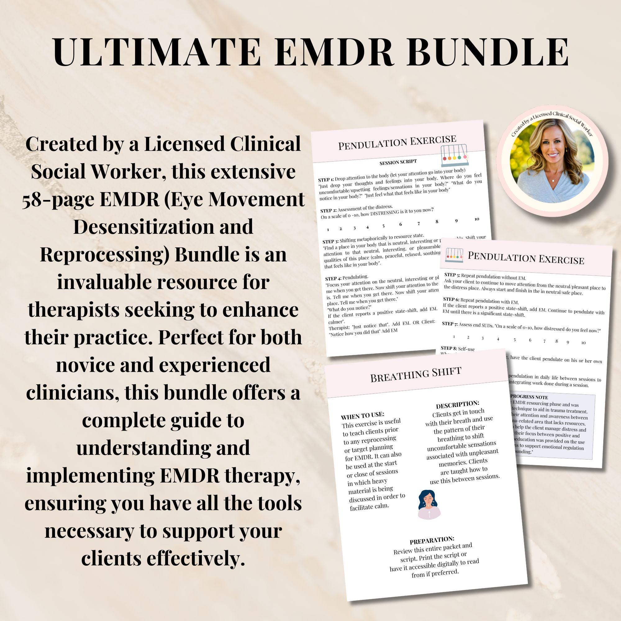 EMDR Bundle, EMDR Worksheets, Emd Tools, Emdr Interweaves, Counseling ...