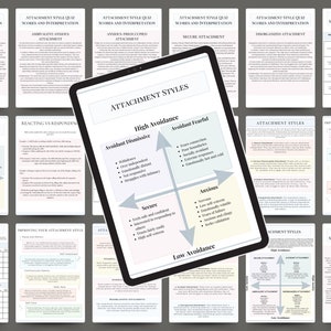 Attachment Styles Therapy Worksheets, Attachment Theory Cheat Sheet ...