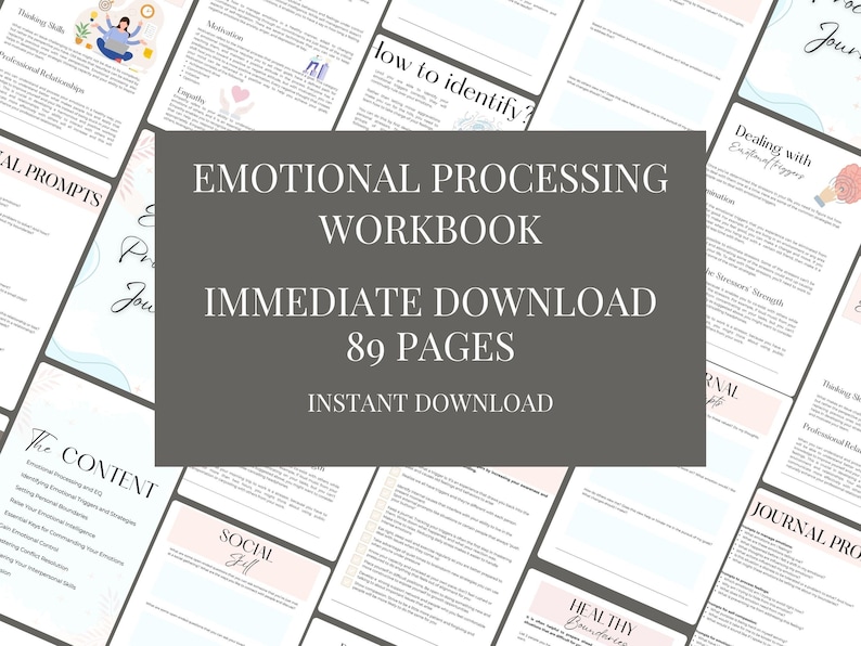 Processing Emotions Workbook Emotional Intelligence,self-regulation ...