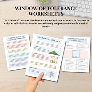 Window of Tolerance Nervous System Response, Therapy Worksheets, Window ...