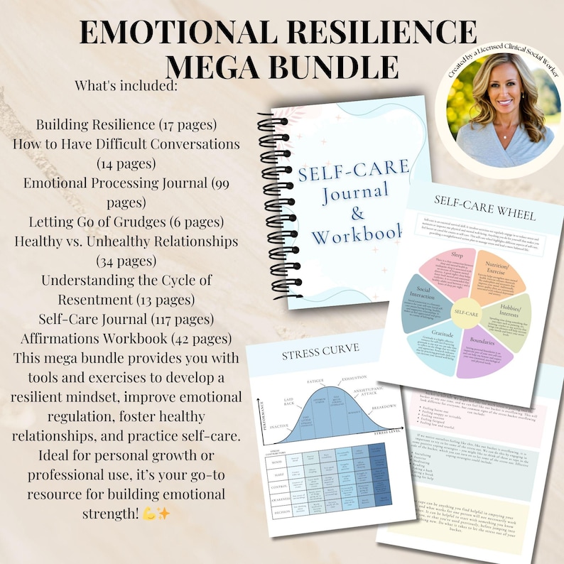 Emotional Resilience Mega Bundle Therapy Worksheets Life Skills Teen ...