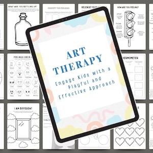 Art Therapy Worksheets for Mental Health School Counselors Therapists ...