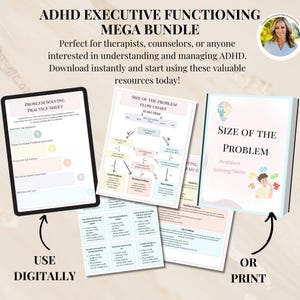 ADHD Executive Functioning Worksheets,adhd Worksheets,kids Teen Coping ...