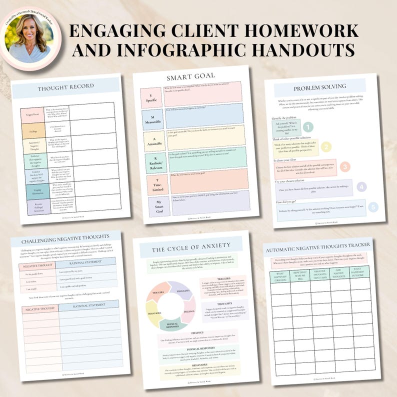 CBT Bundle Session Plans & Progress Notes for Therapy Sessions,cbt ...