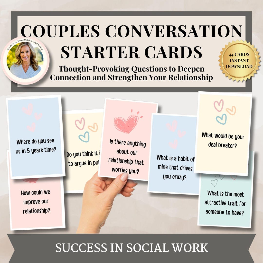 Couples Conversation Cards, Couples Counseling, Communication Tools ...