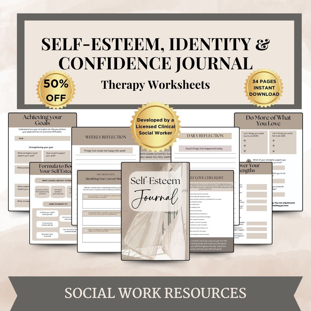 Self Esteem Worksheets, Therapy Worksheets, Therapy Resources ...