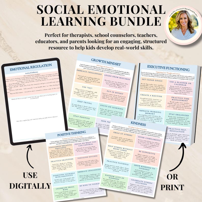 Social Emotional Learning Bundle, Social Emotional Learning Children ...