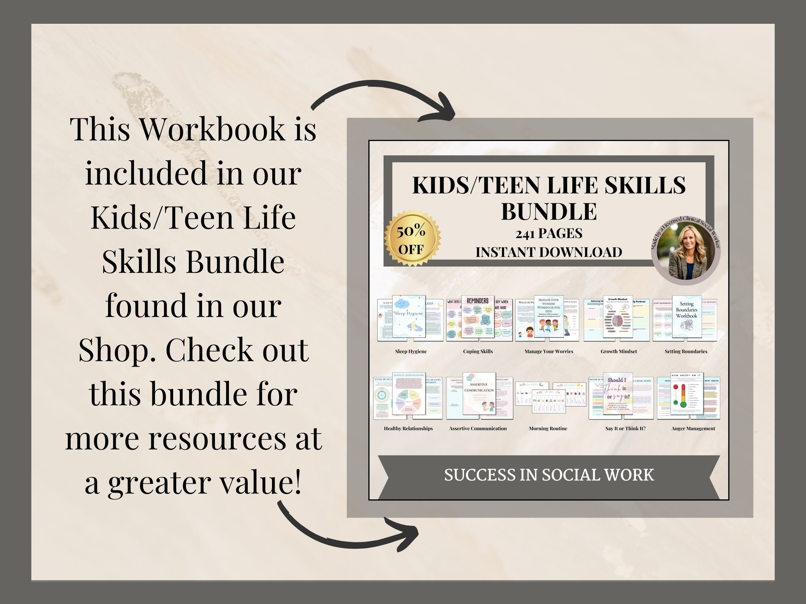 Growth Mindset Childrens Therapy Workbook for Kids Teens, Emotional ...