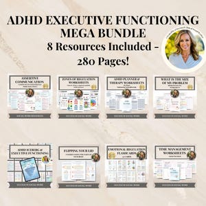 ADHD Executive Functioning Worksheets,adhd Worksheets,kids Teen Coping ...