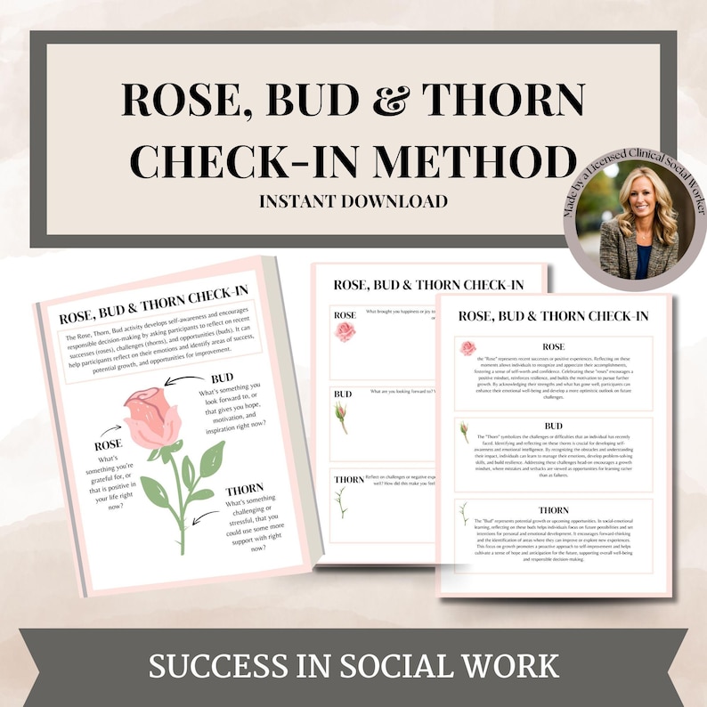 Rose, Thorn and Bud Therapy Worksheets, Communication Styles, Social ...