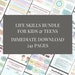 Kids Teen Life Skills Worksheet Bundle, Therapy Worksheets, Calming ...
