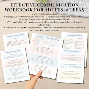 Effective Communication Workbook, Therapist Toolkit Counseling ...