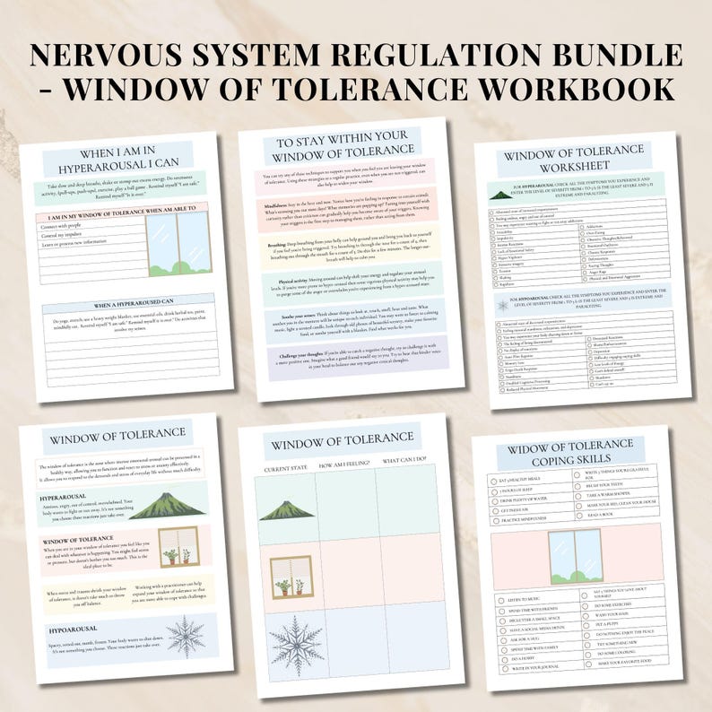 Nervous System Regulation Bundle, Polyvagal Theory Ladder Vagus Vagal ...