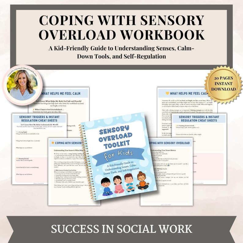 Kids Autism Workbook Bundle for Therapist, Social Worker, Parent ...