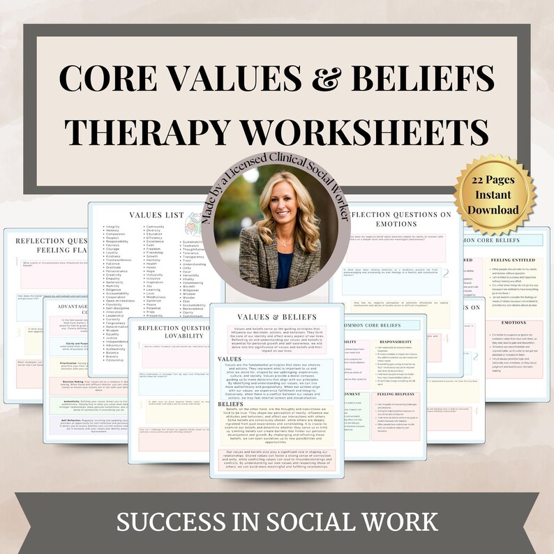 Mindfulness Bundle for Therapists Therapy Worksheets, Therapeutic ...