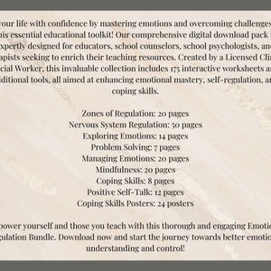 Emotional Regulation Bundle,zones of Regulation, Self Regulation Kids ...