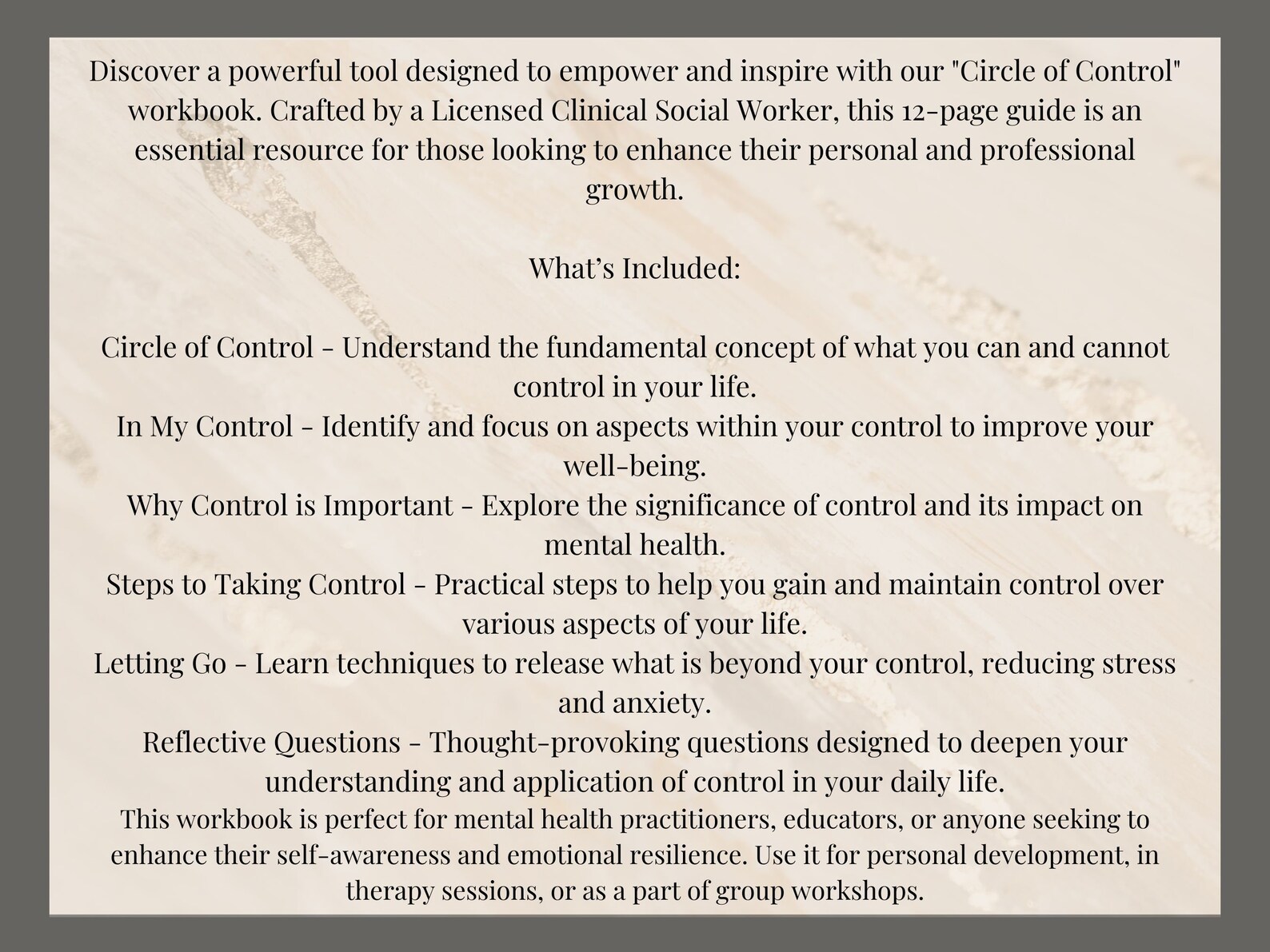 Circle of Control Therapy Worksheets, Worry Worksheets, Things I Can ...