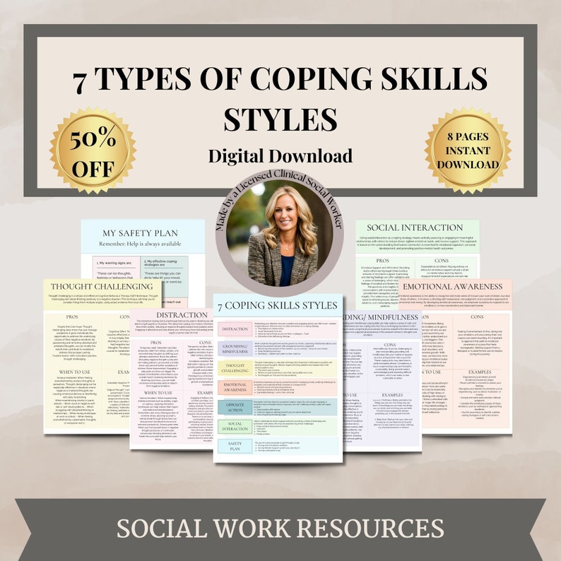7 Types of Coping Skills Worksheets and for Identifying and Using ...