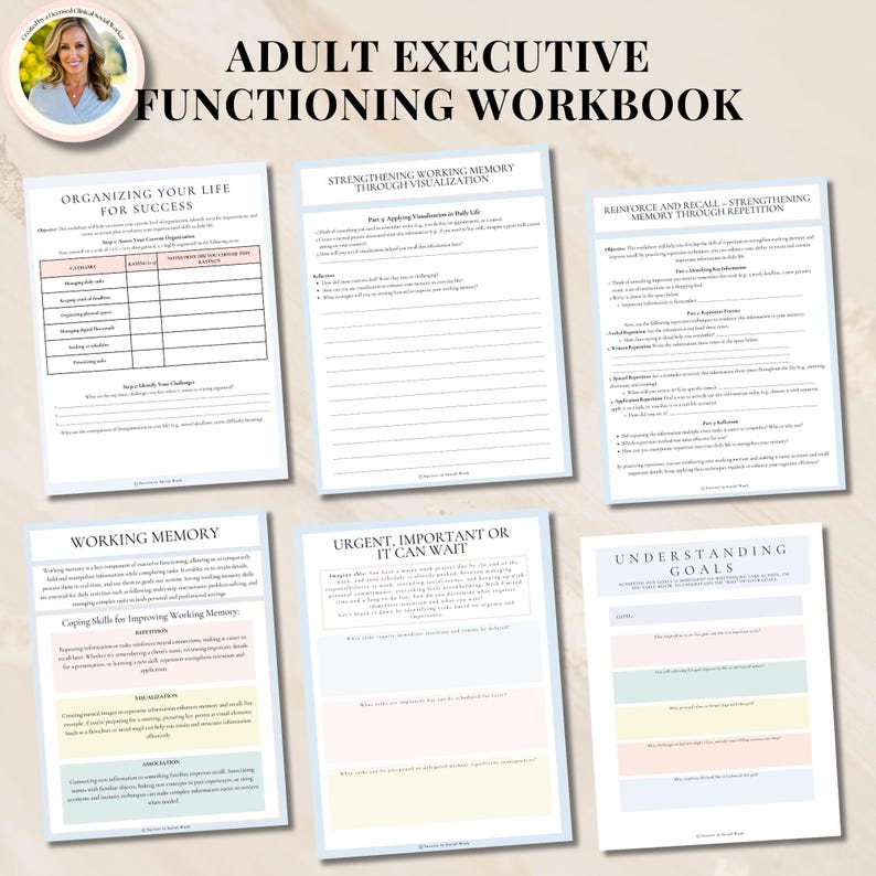 Executive Functioning Workbook for Adults, Adult Adhd,adhd Late ...