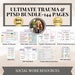 Trauma Therapy Bundle, Anxiety Coping Skill Card, Therapy Worksheets ...