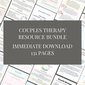 Couples Therapy Resource Bundle,couples Counseling,communication Tools ...