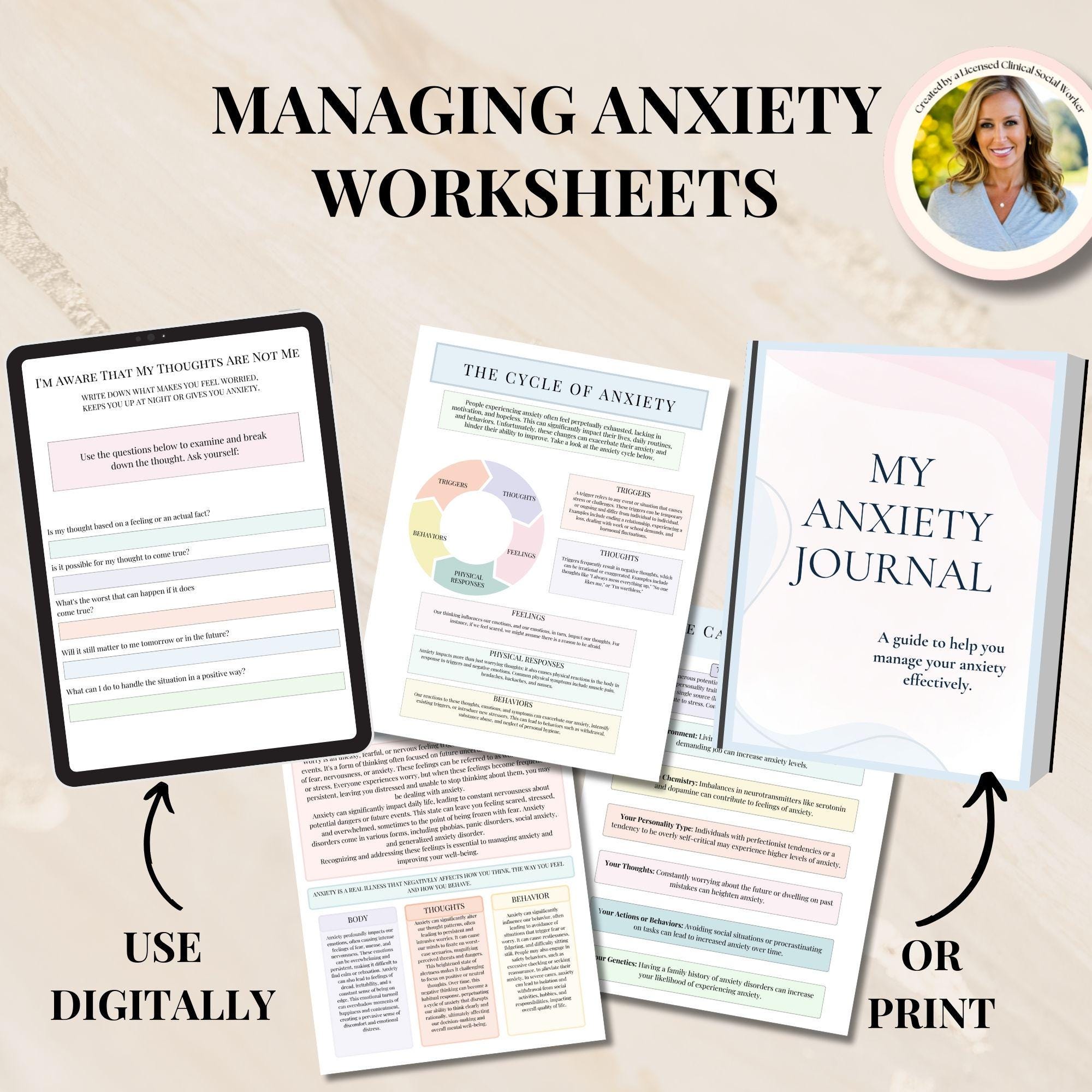 Anxiety Coping Skills, Anxiety Journal, Mental Health Journal ,wellness ...