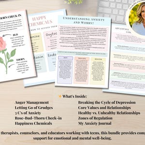 Teen Therapy Worksheet Mega Bundle Life Skills Worksheet Bundle ...