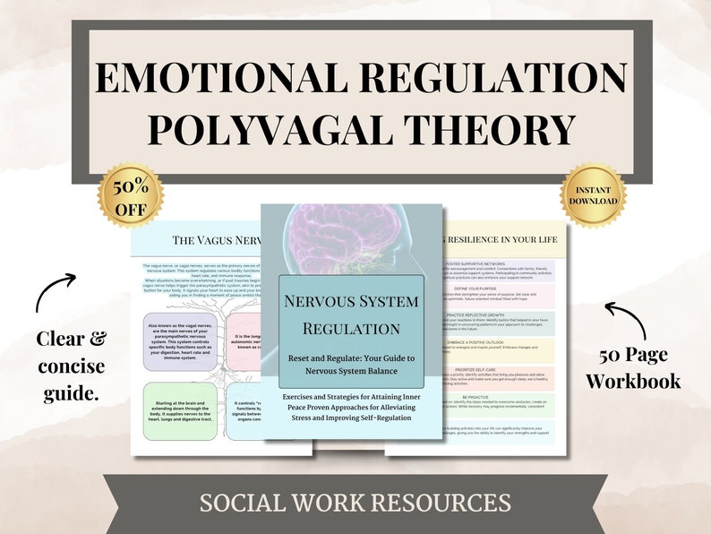 Nervous System Regulation Workbook, Polyvagal Theory Ladder Vagus Vagal ...