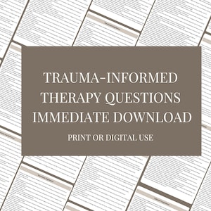 Trauma-informed Therapy Questions, Trauma Therapy Questions Bundle ...