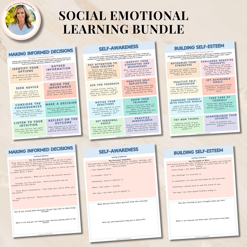 Social Emotional Learning Bundle, Social Emotional Learning Children ...