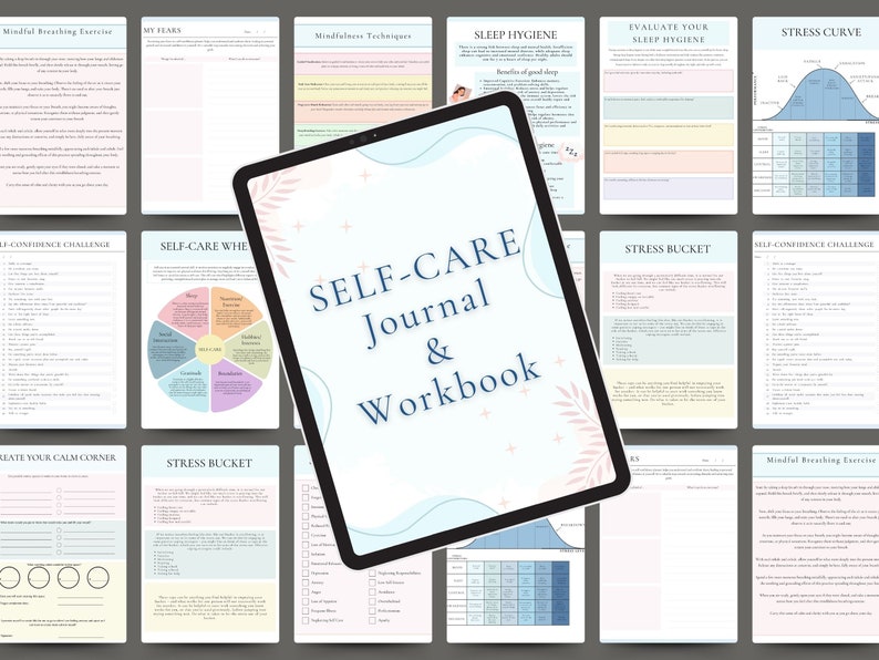 Self Care Journal, Self Care Workbook, Burnout, Stress Management, Self ...