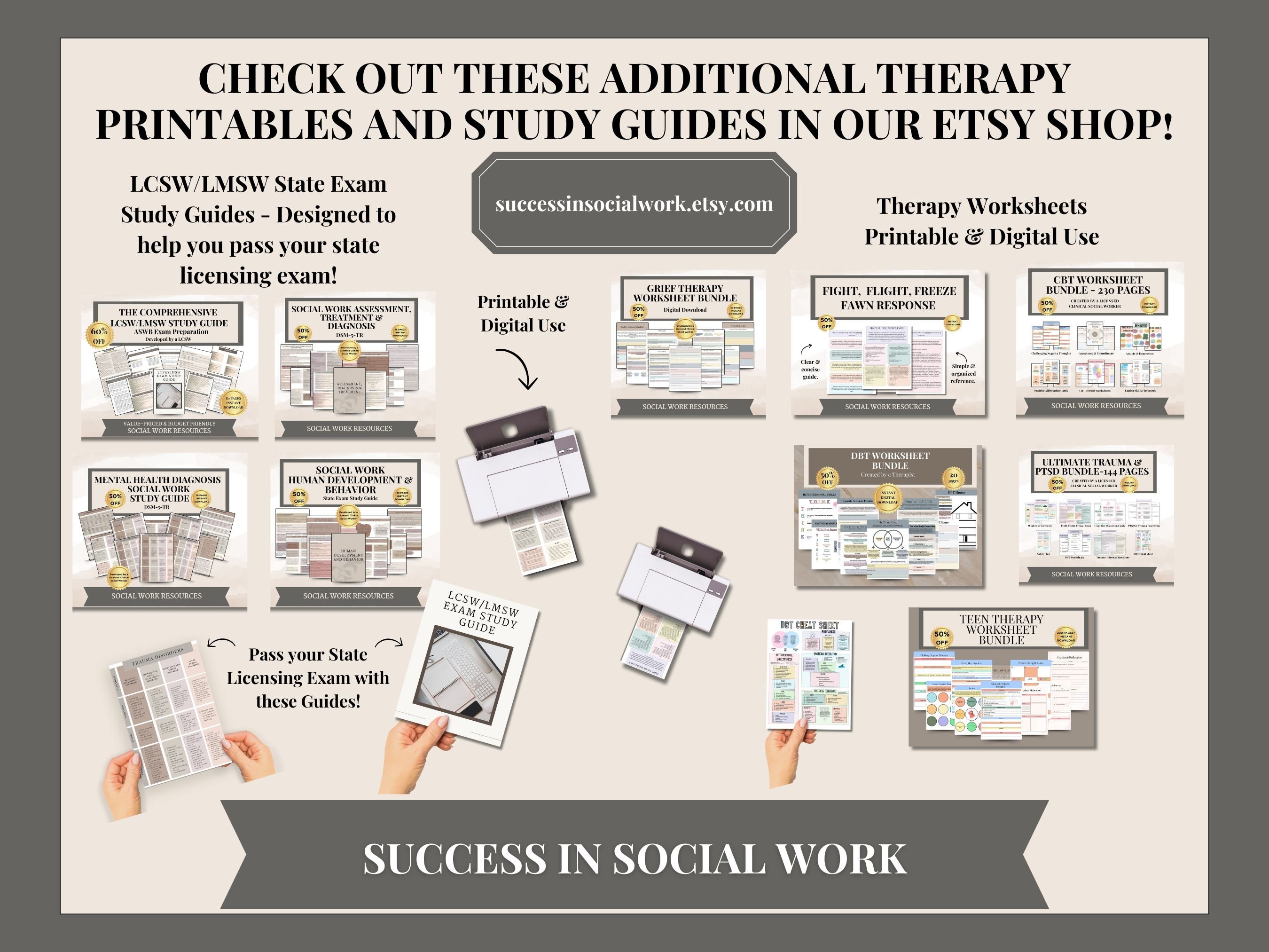 Whole Shop Therapy Worksheet Bundle, Complete Shop Bundle,anxiety ...