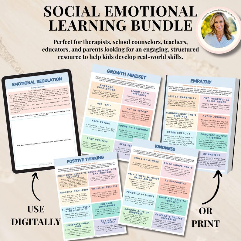 Social Emotional Learning Bundle, Social Emotional Learning Children ...